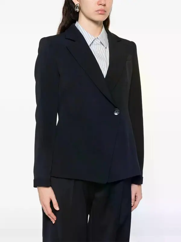 Emporio Armani Double-breasted Blazer - Black