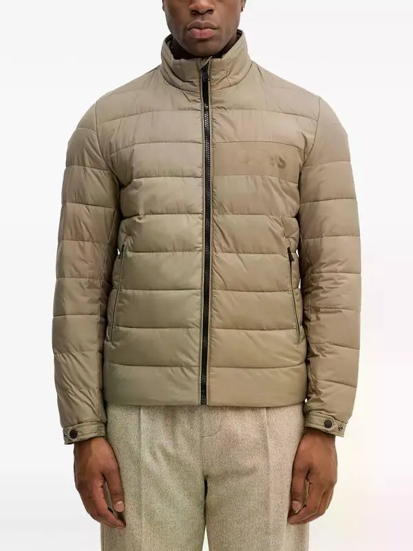 BOSS Quilted Zip Jacket - Neutrals