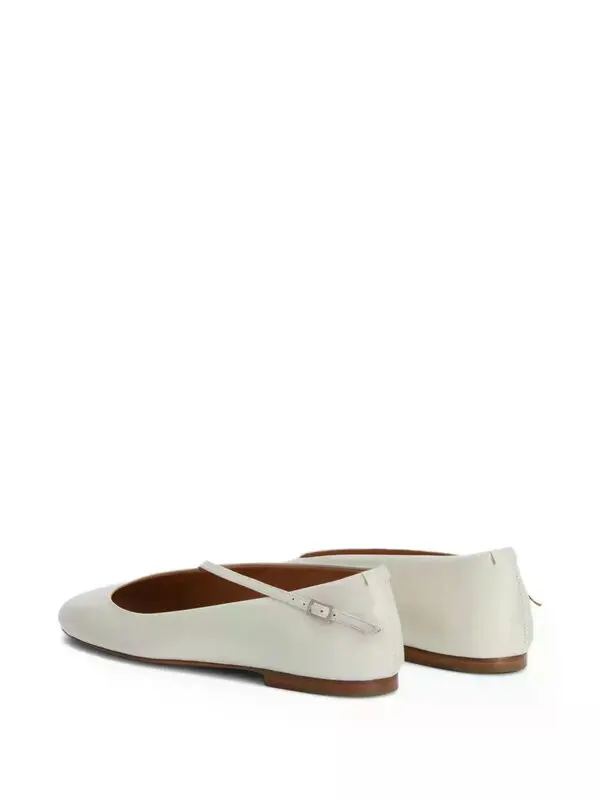 JIL SANDER Asymmetrical-strap Ballerina - White