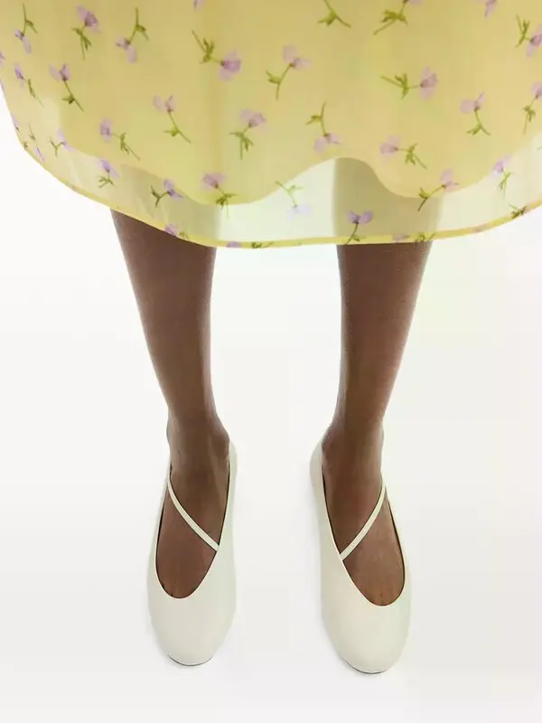 JIL SANDER Asymmetrical-strap Ballerina - White
