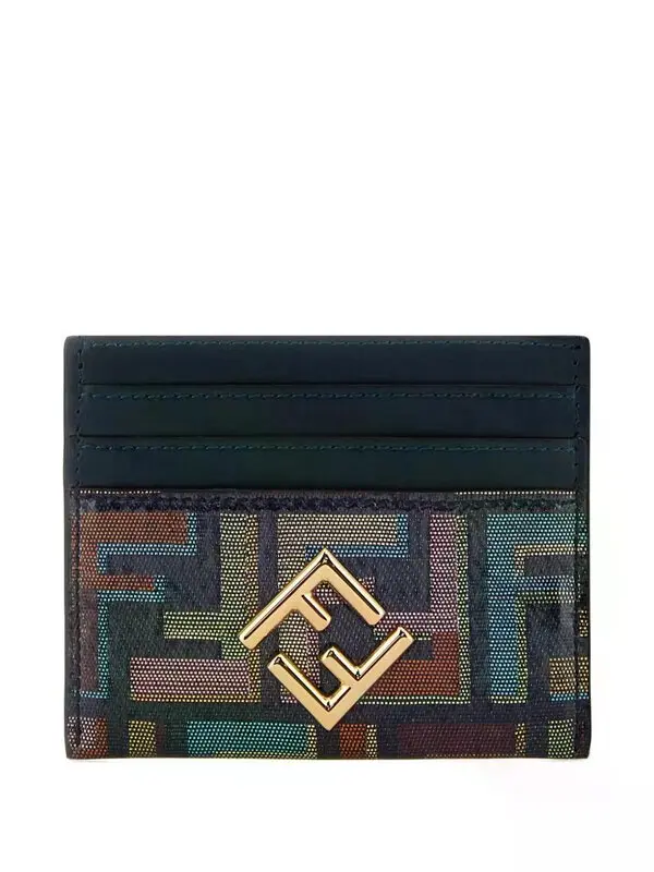 Fendi Logo-plaque Card Holder - Blue