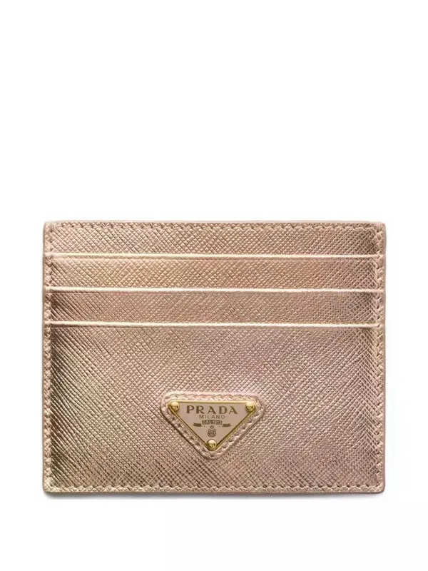 Prada Logo-plaque Card Holder - Neutrals