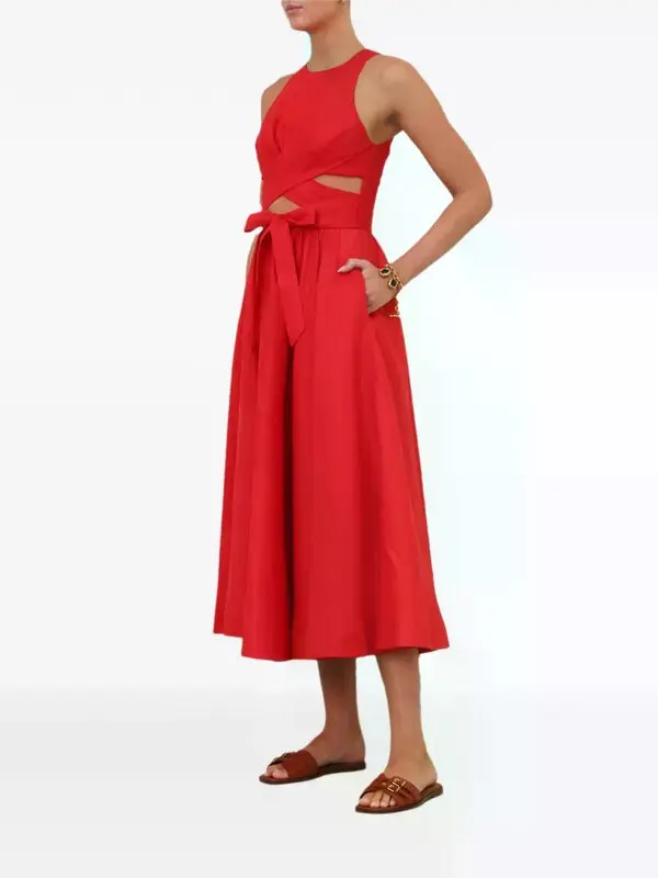 Zimmermann Patience Cut-out Dress - Red