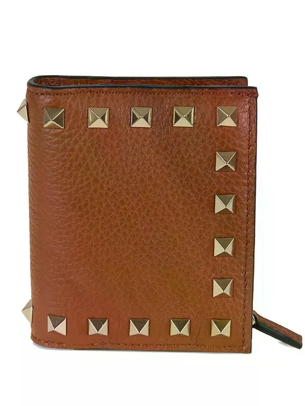 Valentino Garavani Rockstud-embellished Wallet - Brown