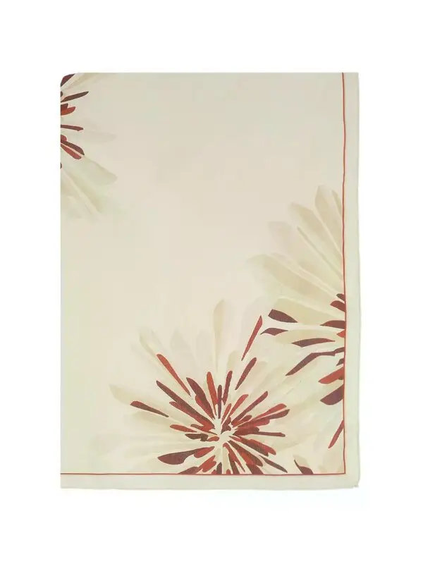 Brunello Cucinelli Floral-print Scarf - Neutrals