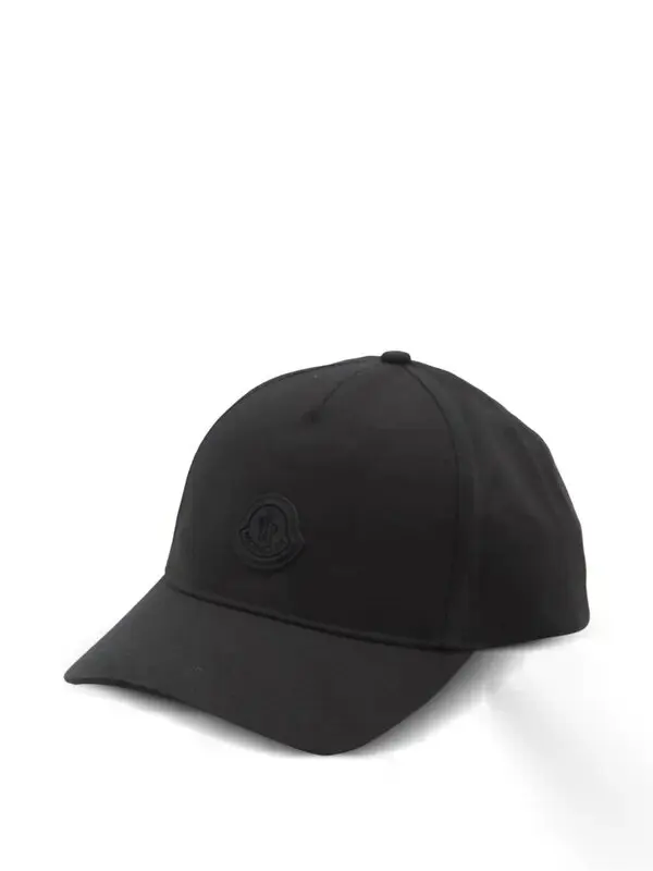 Moncler Logo-patch Cotton Baseball Cap - Black