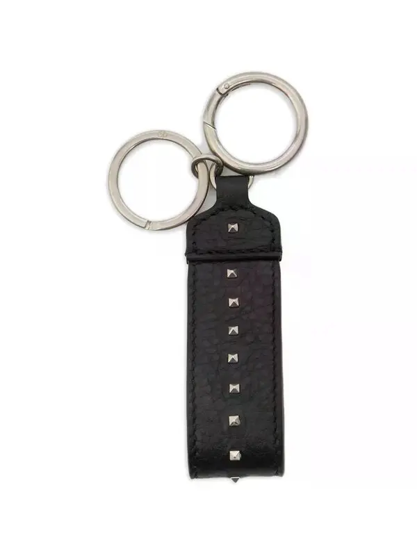 Valentino Garavani Studded Leather Keyring - Black