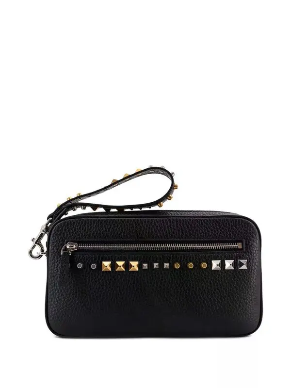 Valentino Garavani Studded Zip-closure Clutch Bag - Black
