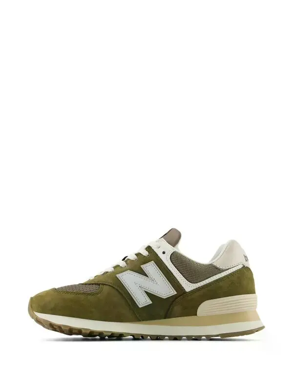 NEW BALANCE Suede Logo Sneakers - Green