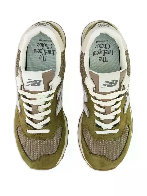 NEW BALANCE Suede Logo Sneakers - Green