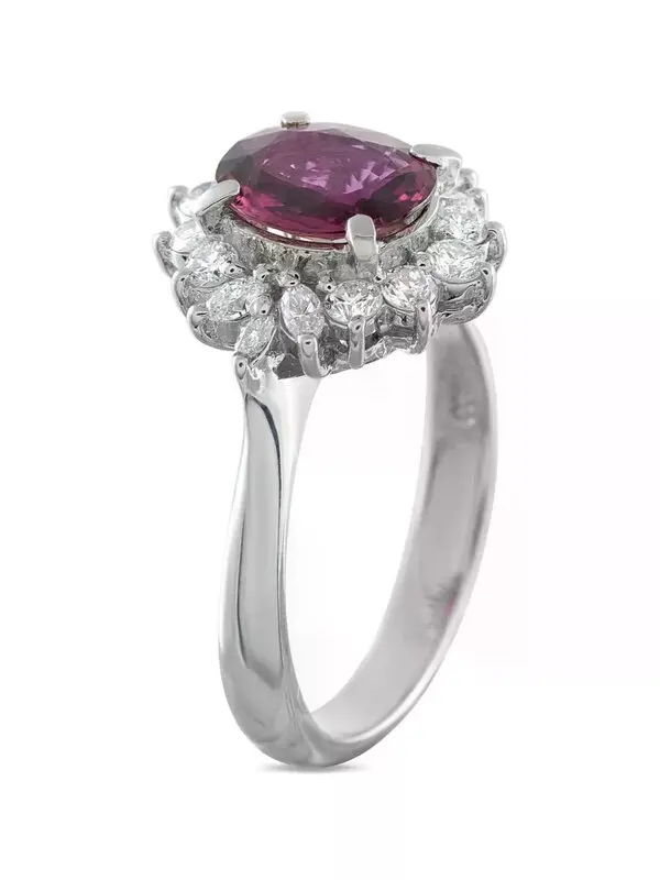 LB EXCLUSIVE Ruby And Diamond Platinum Ring