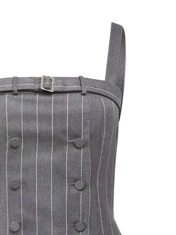 FLEUR DU MAL Maxwell Mini Dress - Grey