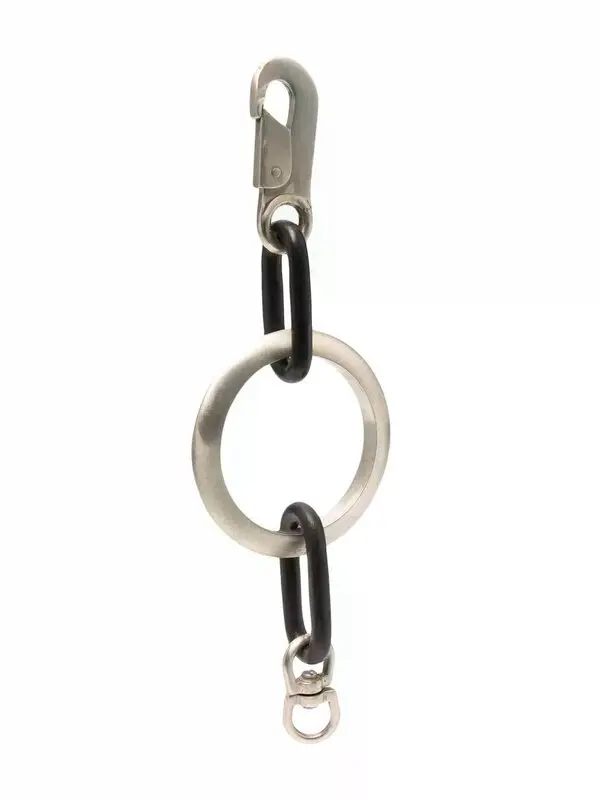 PARTS OF FOUR Geometric Chain Keyring - Silver