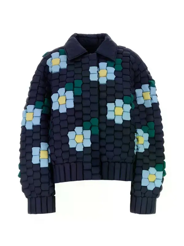 RAXXY Floral Quilted Jacket - Blue