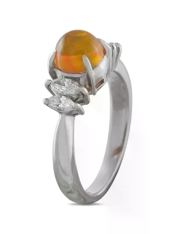 LB EXCLUSIVE Diamond And Opal Ring - Silver