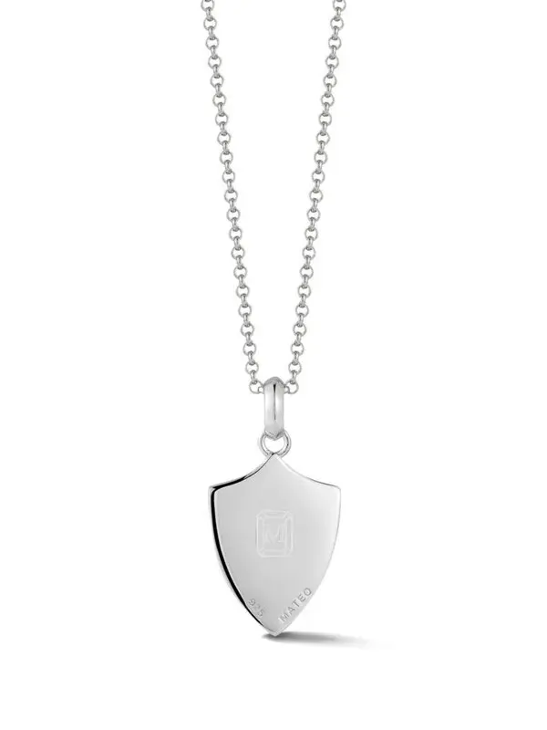 Mateo Black Diamond Shield Pendant Necklace