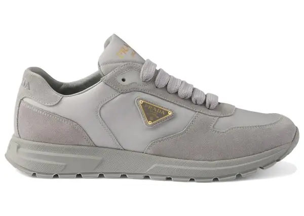 Prada Prax 2.0 Re-nylon And Suede Sneakers - Cloudy Gray
