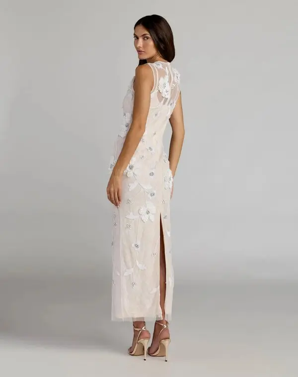 Mac Duggal Embellished Lace Column Gown