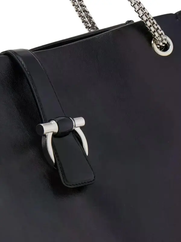 FERRAGAMO Hardware Chain Tote Bag - Black