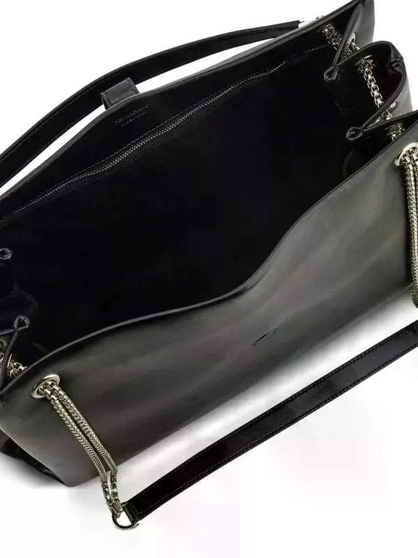 FERRAGAMO Hardware Chain Tote Bag - Black