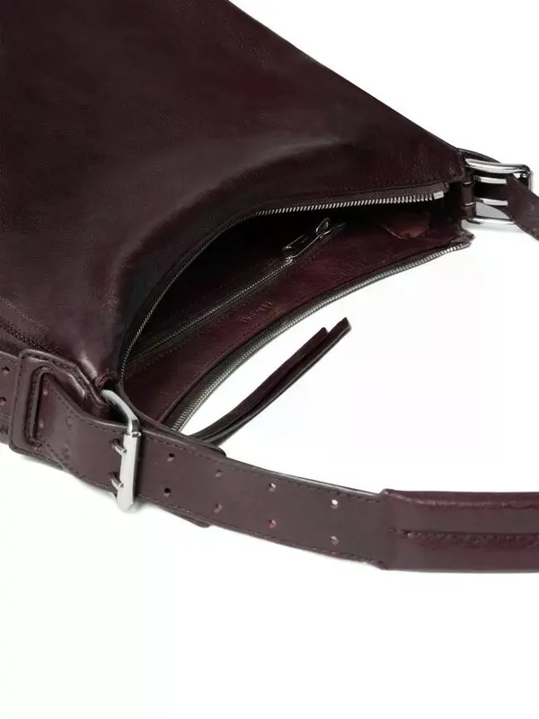LEMAIRE Small Belted Shoulder Bag In Leather - Brown
