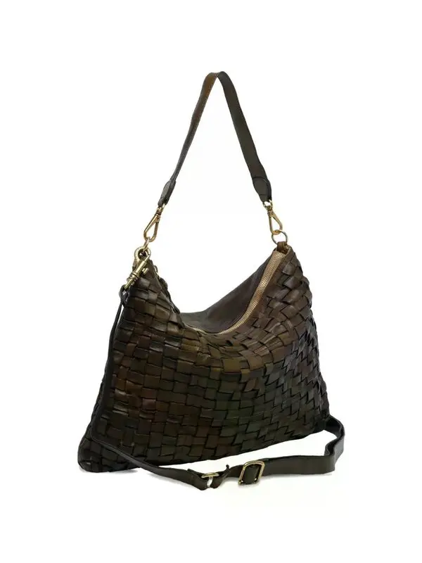 CAMPOMAGGI Carla Woven Shoulder Bag - Green