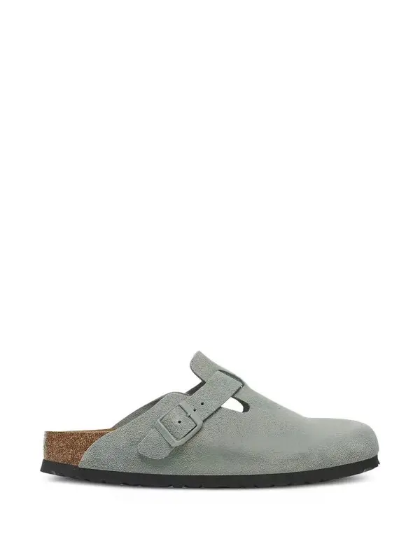 BIRKENSTOCK Boston Bs Suede Slippers - Grey