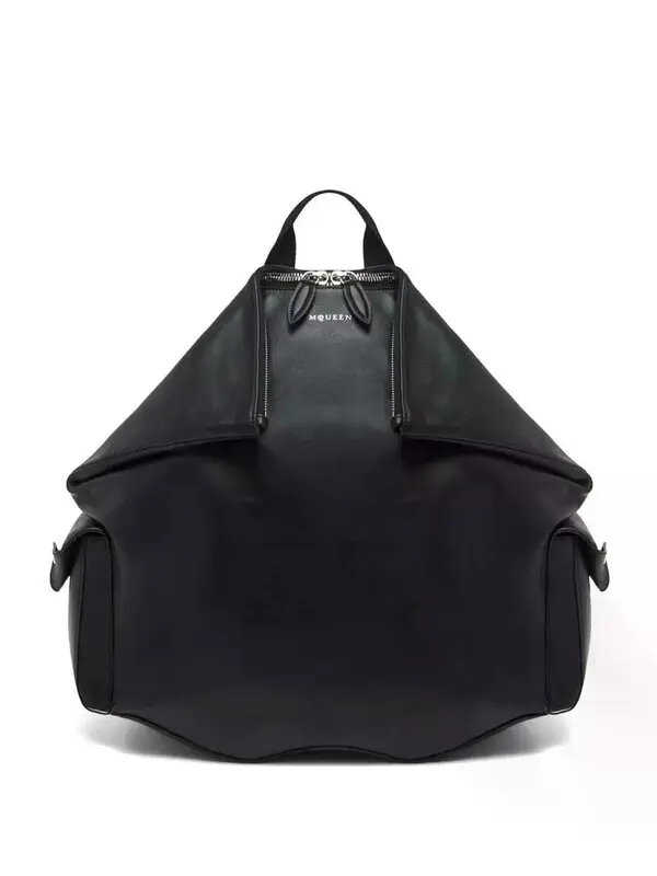 Alexander McQueen Manta Zip Pocket Backpack - Black