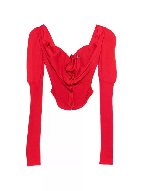 VIVIENNE WESTWOOD Bea Corset Cardigan - Red