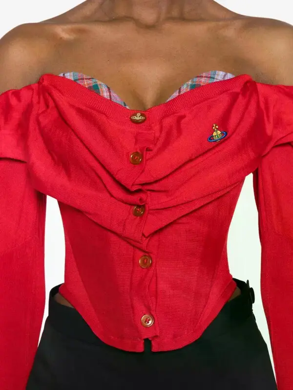 VIVIENNE WESTWOOD Bea Corset Cardigan - Red