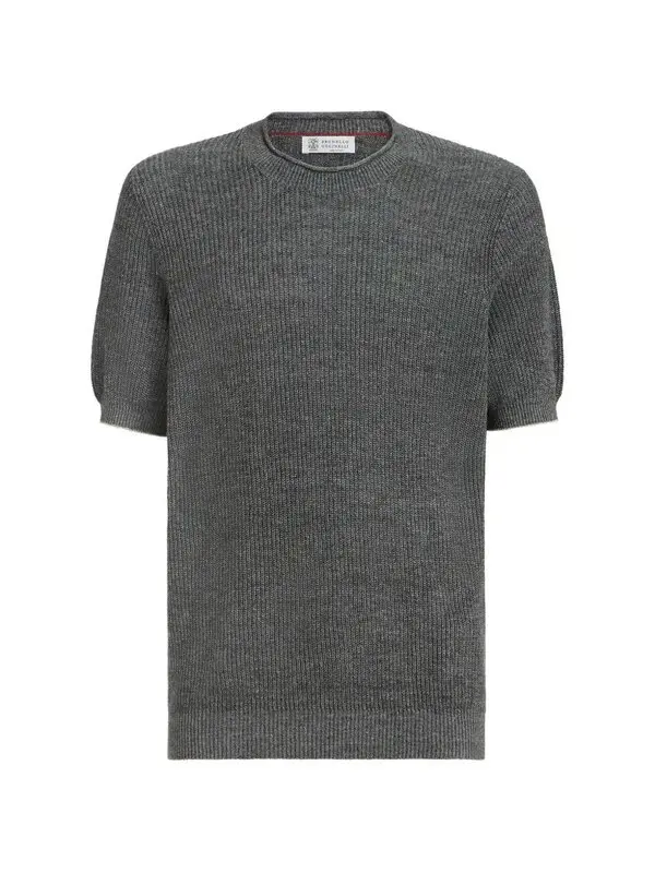 Brunello Cucinelli Half English Ribbed T-shirt