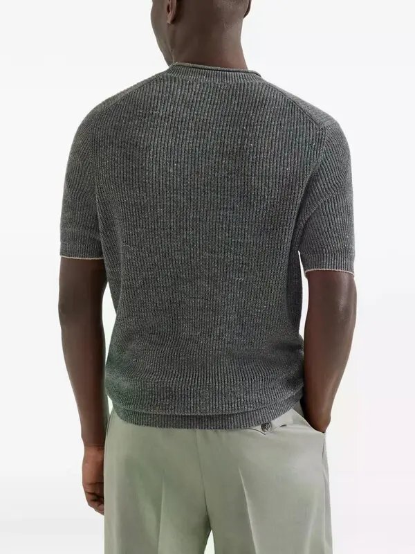 Brunello Cucinelli Half English Ribbed T-shirt
