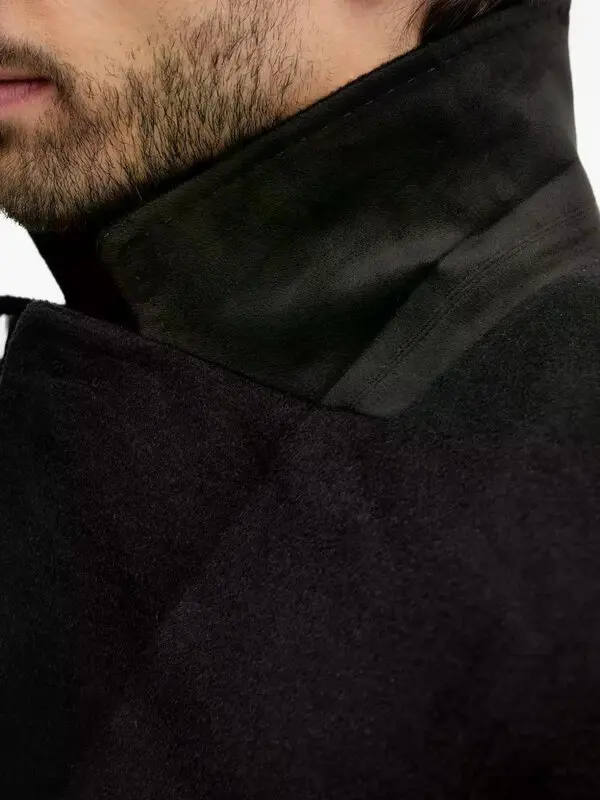 Sisley Notched-lapel Single-breasted Coat - Black