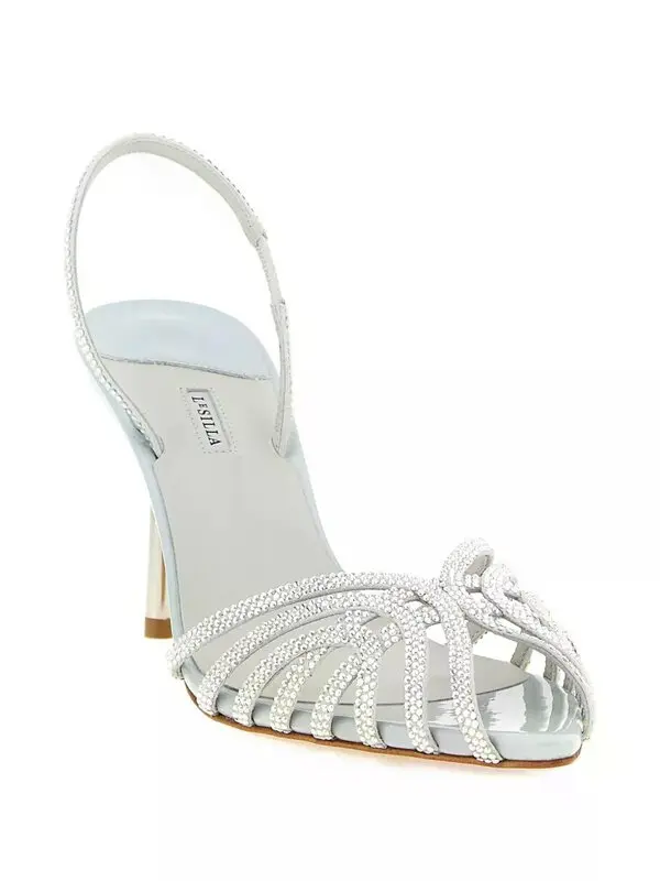 LE SILLA Rhinestone Pointed-toe Sandals