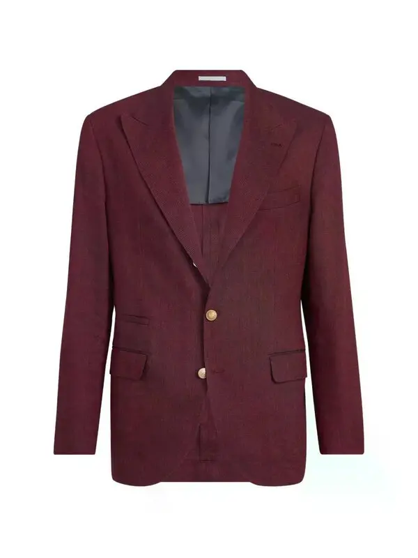 Brunello Cucinelli Chevron Peak-lapels Blazer