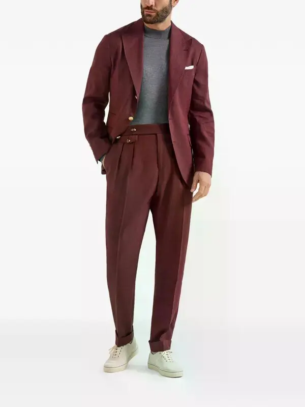 Brunello Cucinelli Chevron Peak-lapels Blazer