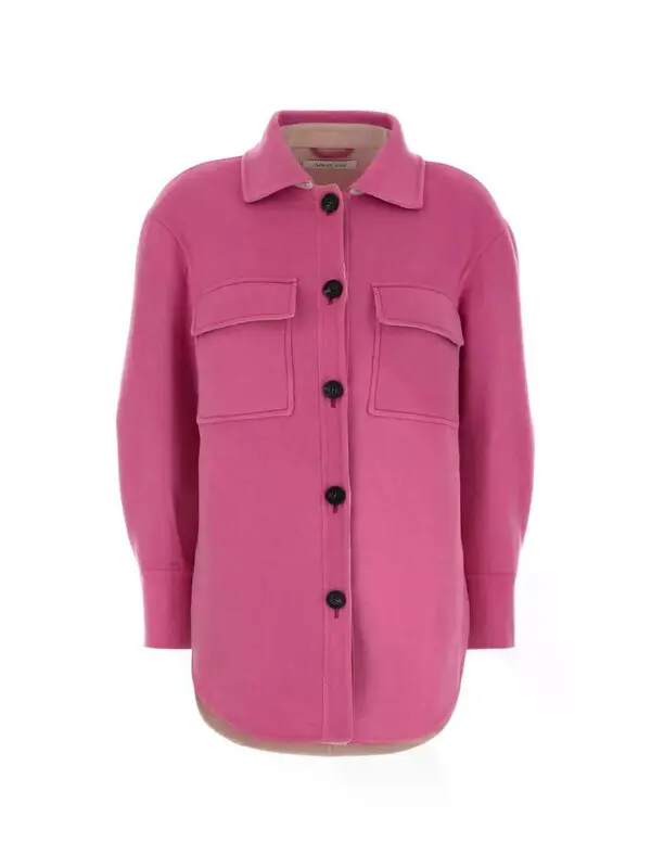 AFTERCOAT Buttoned Coat - Pink
