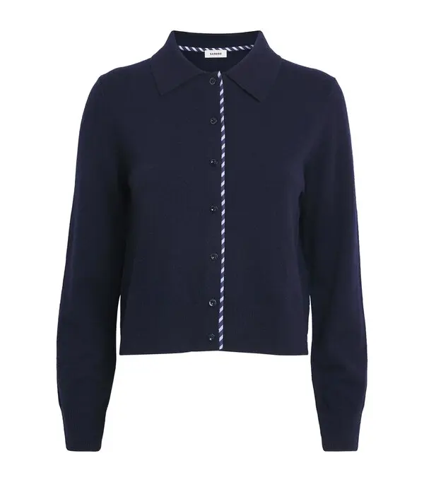 Sandro Wool-cashmere Striped Cardigan