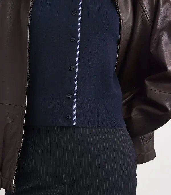 Sandro Wool-cashmere Striped Cardigan
