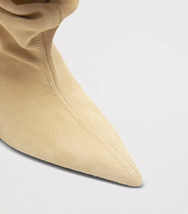 Balmain Suede Wedge Ankle Boots 60