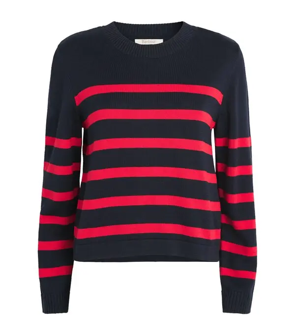 Barbour Cotton-modal Striped Sweater