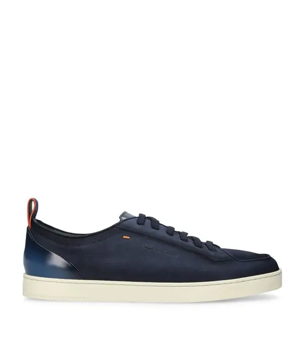 Santoni Nubuck Leather Sneakers