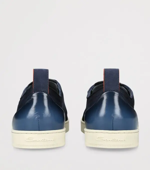 Santoni Nubuck Leather Sneakers