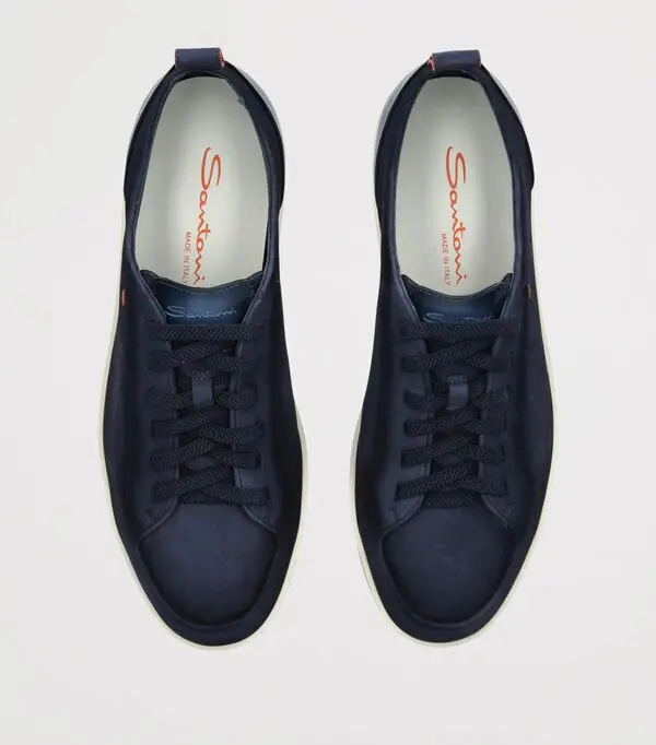 Santoni Nubuck Leather Sneakers