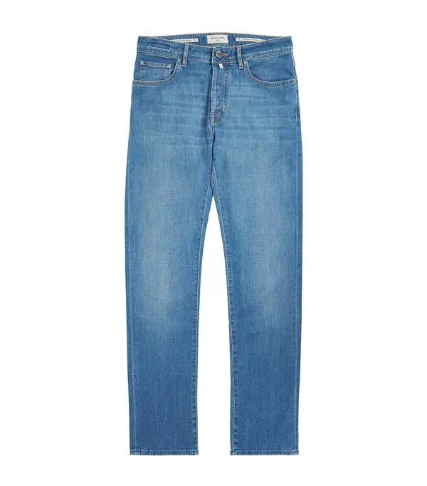 Jacob Cohen Nubuck-patch Bard Slim Jeans