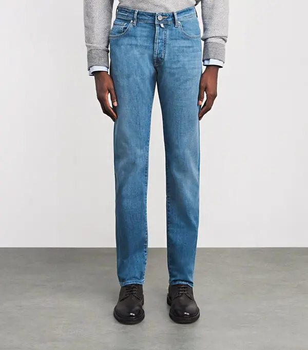 Jacob Cohen Nubuck-patch Bard Slim Jeans