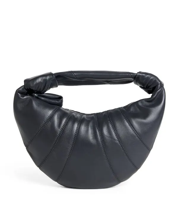 LEMAIRE Mini Leather Croissant Shoulder Bag - Blue