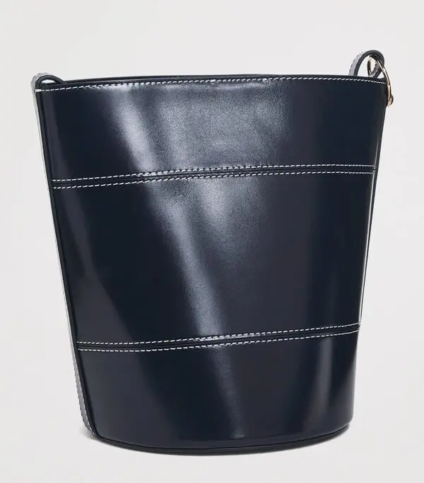 Claudie Pierlot Calfskin Bucket Bag - Blue