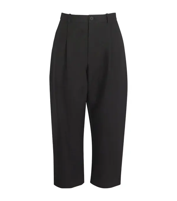 Studio Nicholson Cotton Pleated Trousers - Black