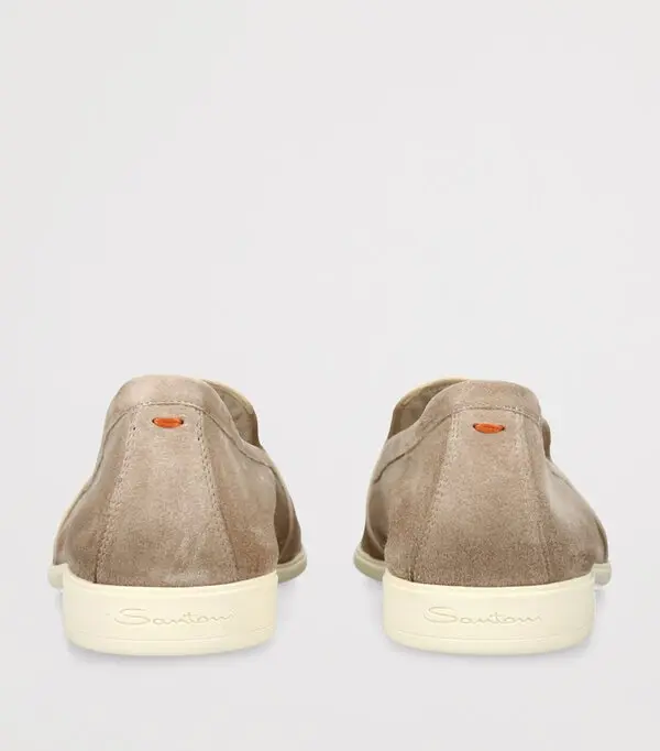 Santoni Suede Loafers - Grey